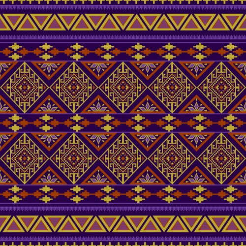 Ethnic indian pattern traditional geometric Vector Image
