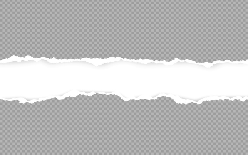 Torn a half sheet of transparent paper Royalty Free Vector