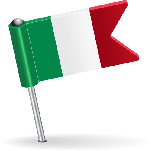 Made in italy flag pin Royalty Free Vector Image