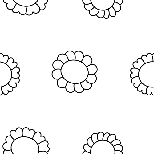 Bud flower plant coloring page Royalty Free Vector Image