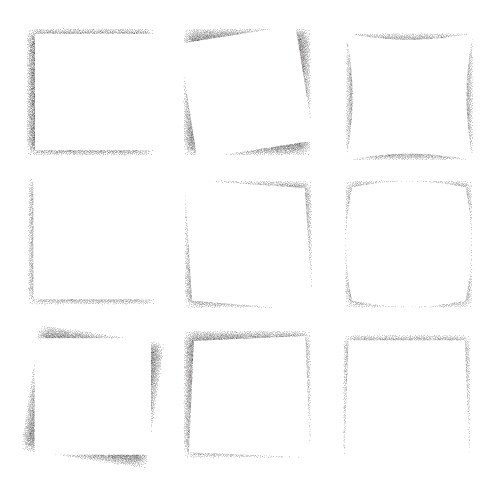 Set of rope or cord frames square circle Vector Image