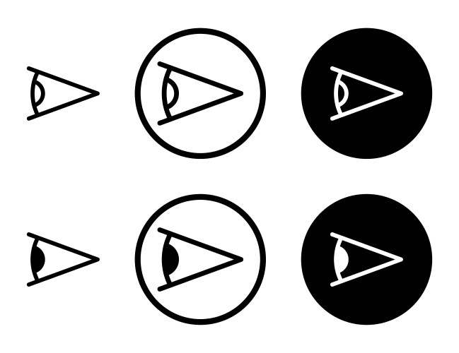 Eye side icon Royalty Free Vector Image - VectorStock