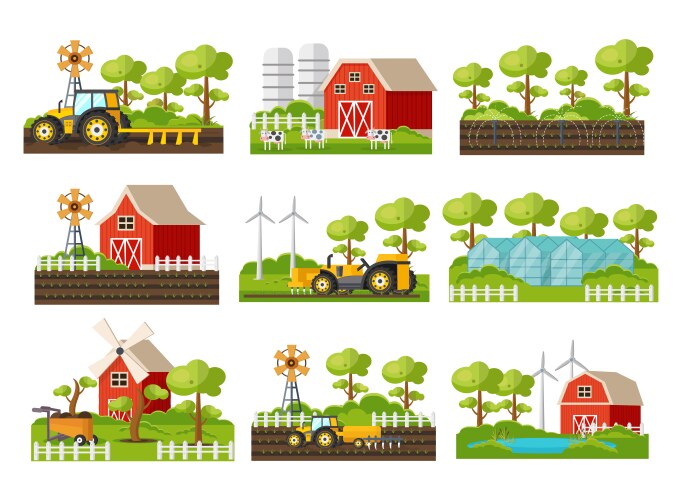Organic products agriculture and farming Vector Image