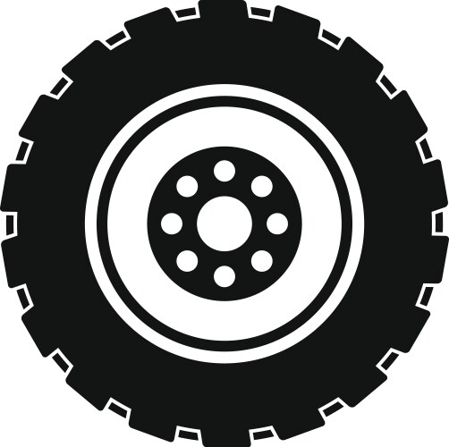 Single tire icon simple style Royalty Free Vector Image