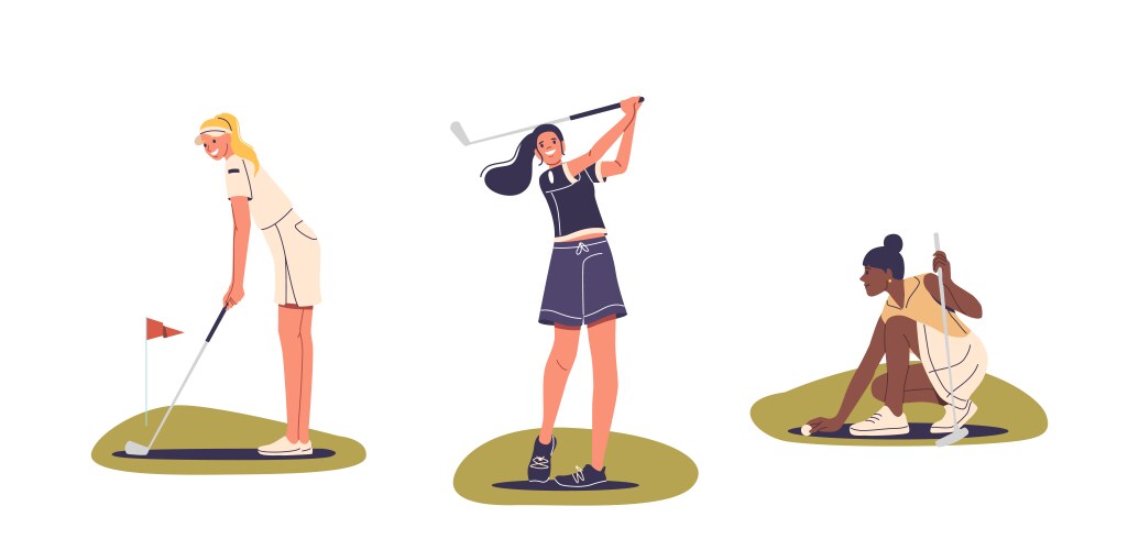 Girl Golfer Vector Images (over 770)