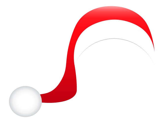 Red hat santa claus cut line Royalty Free Vector Image