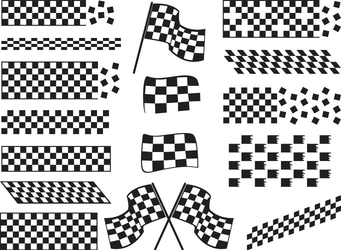 Race flag grunge pattern sports symbol Royalty Free Vector
