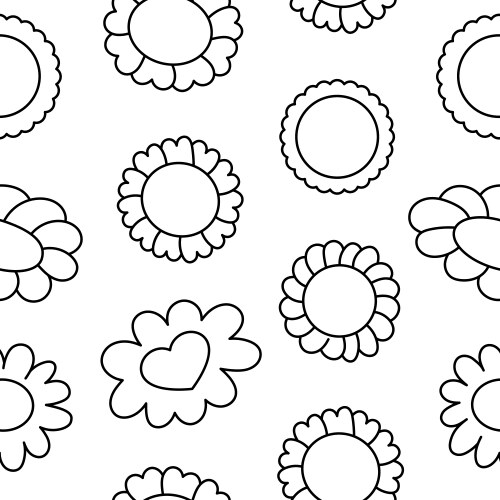 Bud flower plant coloring page Royalty Free Vector Image