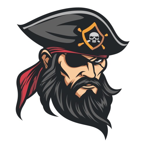 Cyber Pirate Logo - Esports Royalty Free Vector Image