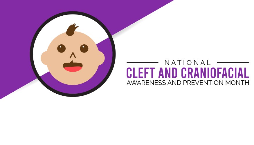 National cleft and craniofacial awareness Vector Image