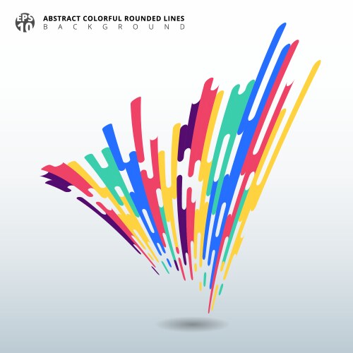 Abstract colorful rounded lines halftone Vector Image