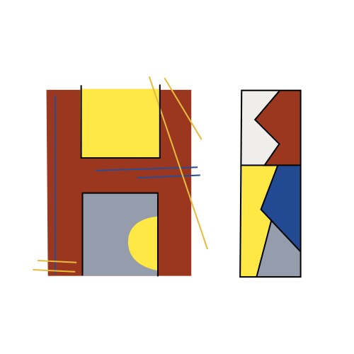 Kandinsky style def alphabet letters Royalty Free Vector