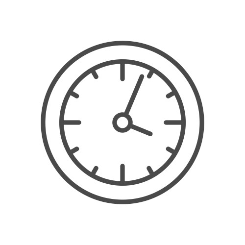 Cartoon wall clock for coloring book Royalty Free Vector