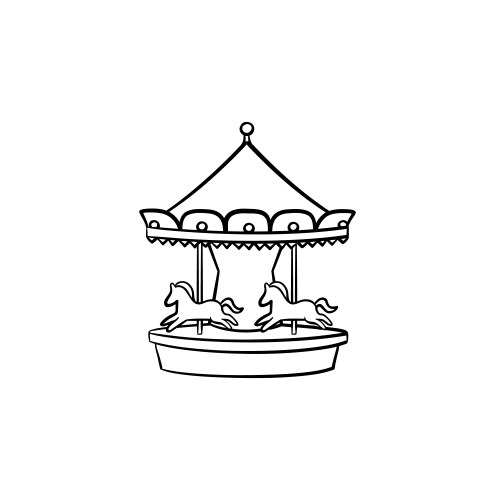 Merry go round Royalty Free Vector Image - VectorStock