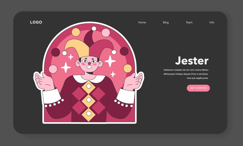 Jester archetype a playful character Royalty Free Vector