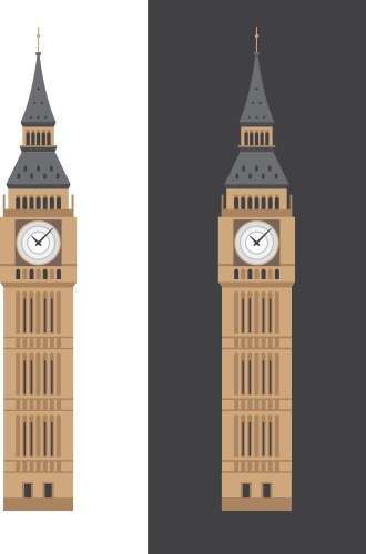 Landmark big ben and the clock Royalty Free Vector Image