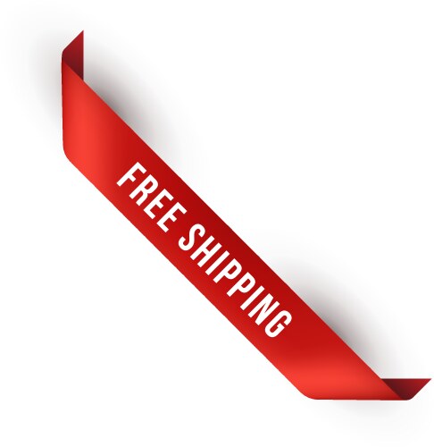 Banner red ribbon label for tag Royalty Free Vector Image
