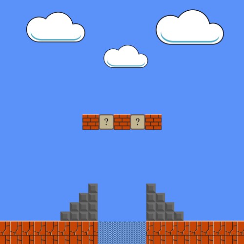 Old game background classic retro arcade design Vector Image