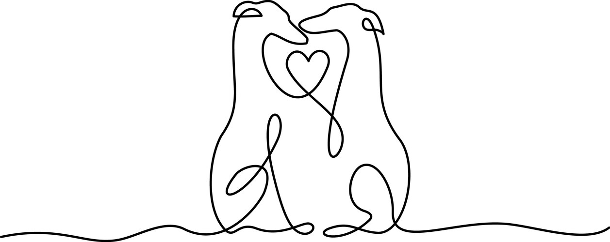 One line rabbit head design silhouette Royalty Free Vector