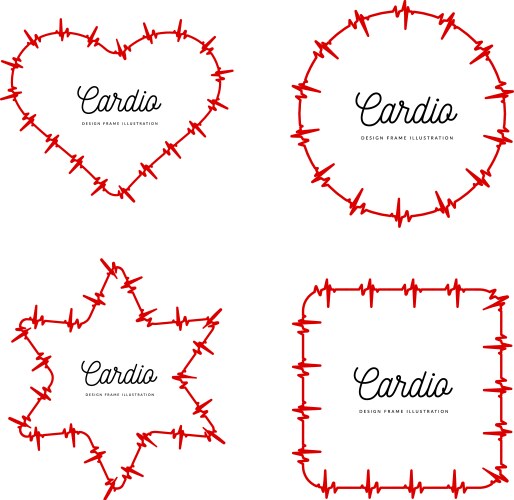 Ecg line heart beat monitor pulse art Royalty Free Vector