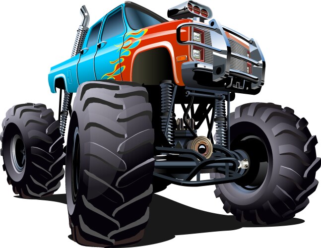 Cartoon monster truck Royalty Free Vector Image