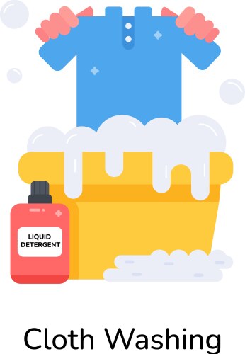 Cloth washing Royalty Free Vector Image - VectorStock