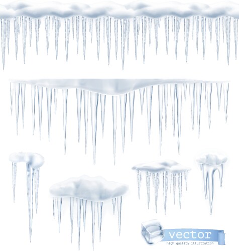 Shiny icicles Royalty Free Vector Image - VectorStock