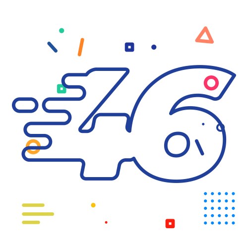 Number 60 speed modern icon logo Royalty Free Vector Image