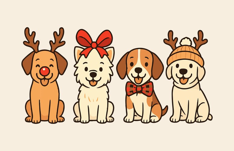 Christmas reindeer clipart Vector Images & Graphics for Commercial Use ...