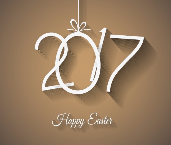 Happy 2017 easter modern and elegant background Vector Image