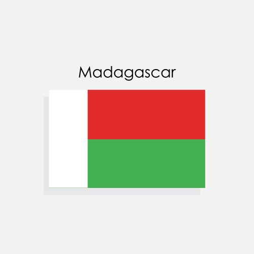 Rhombus flag of madagascar Royalty Free Vector Image