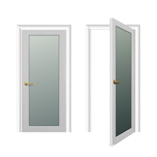 Realistic different opened and closed white Vector Image