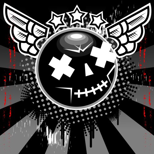 Set grave with cross dead body Royalty Free Vector Image