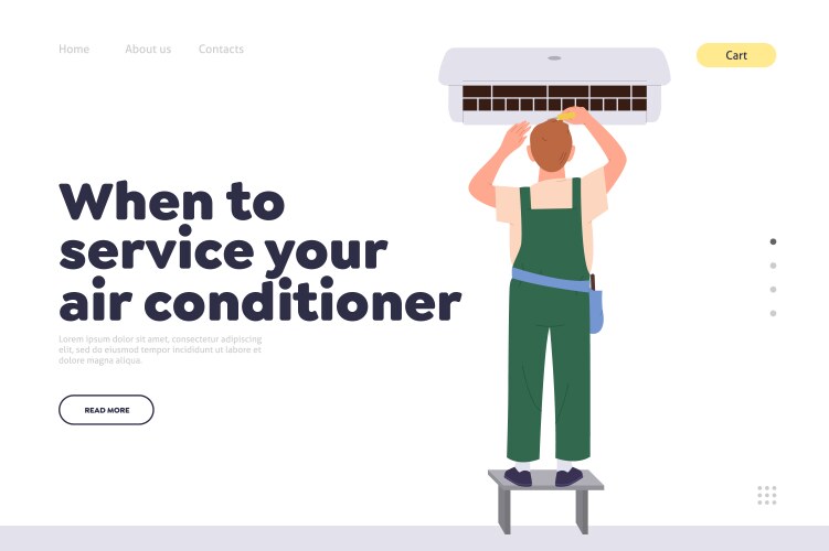 Ac air conditioner installation servicing Vector Image