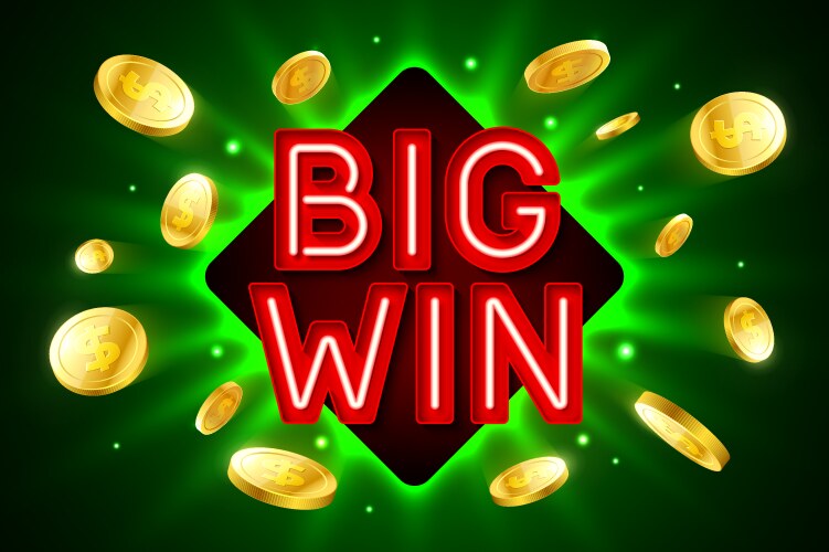 Big win banner background for lottery or casino Vector Image