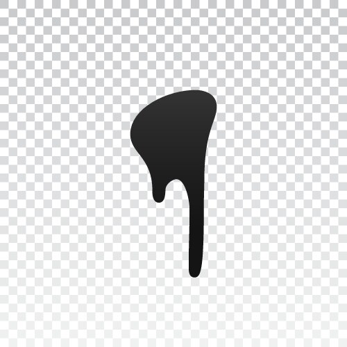 Dripping liquid outline on a transparent Vector Image