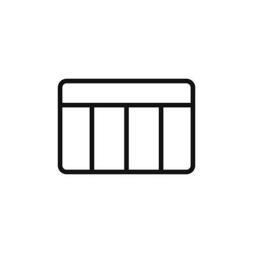 Table layout icon set web excel data table symbol Vector Image
