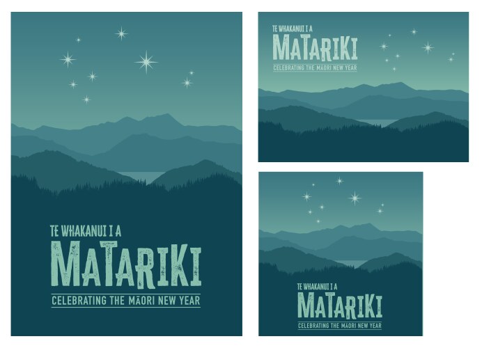 Matariki poster Royalty Free Vector Image - VectorStock