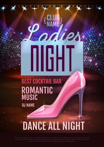 Dance night music fest poster template Royalty Free Vector