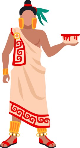 Mayan indian maya civilization character Vector Image