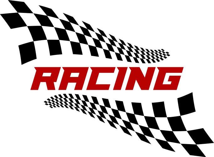 Checkered flag - symbol racing Royalty Free Vector Image