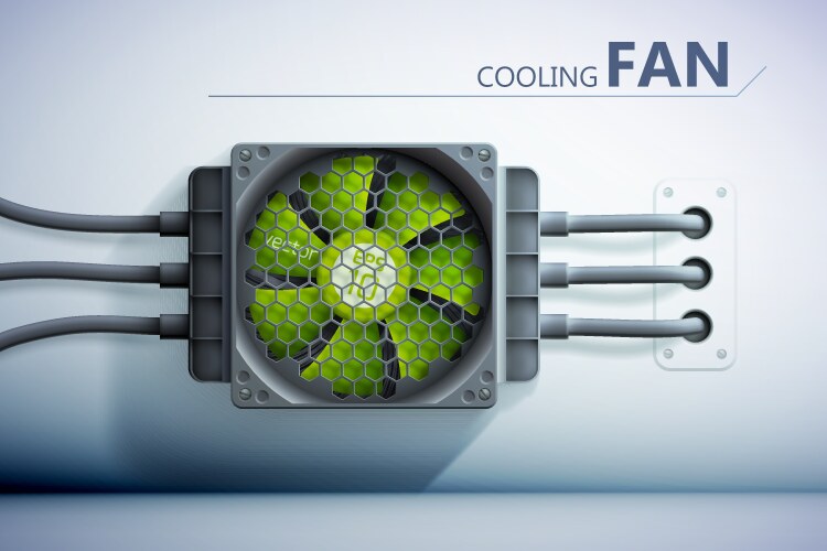 Light cooling system concept Royalty Free Vector Image
