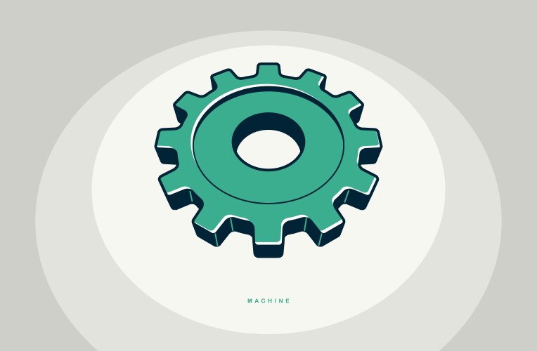 Engineering machine concept poster gears and cogs Vector Image