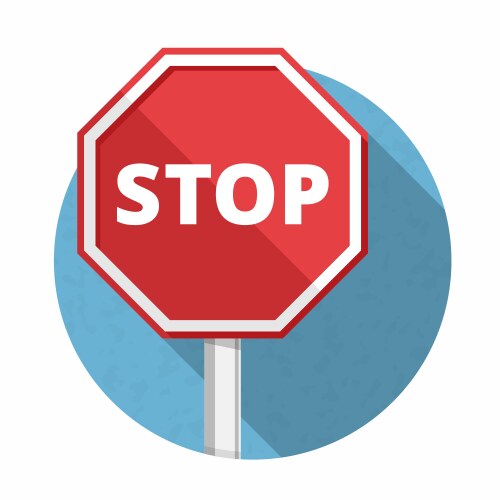 Red stop sign icon Royalty Free Vector Image - VectorStock
