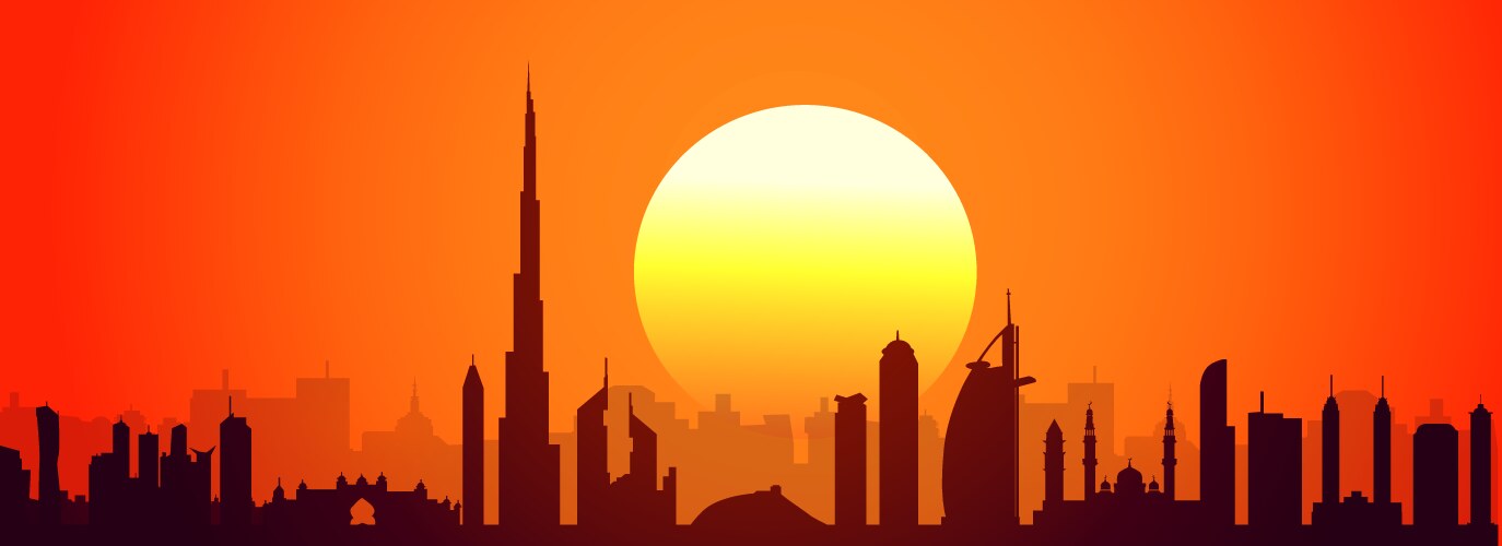 Sunset and air plane Royalty Free Vector Image