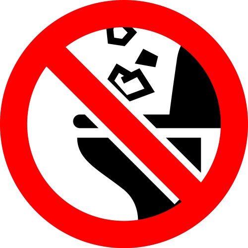 Danger sign do not open this door Royalty Free Vector Image