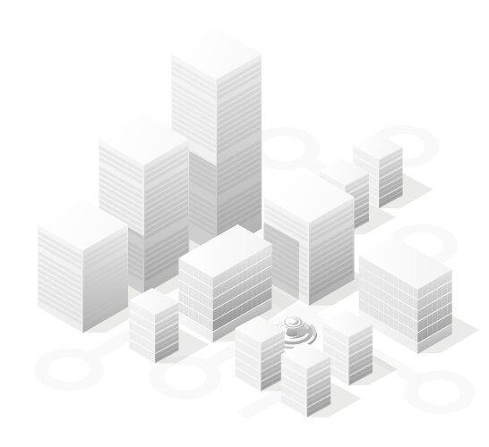 3d map of the white city Royalty Free Vector Image