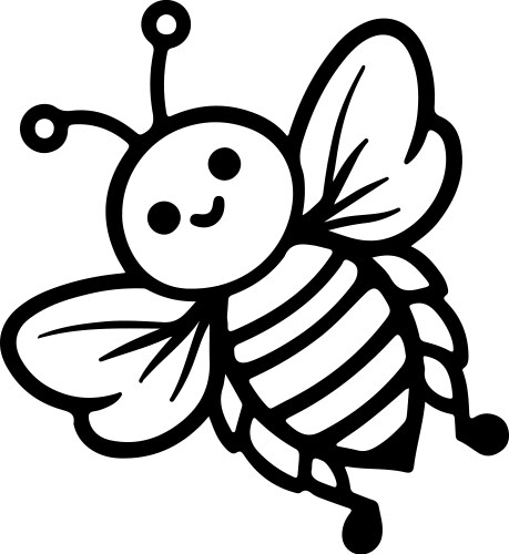 Bee Cartoon Coloring Vector Images (over 8,400)