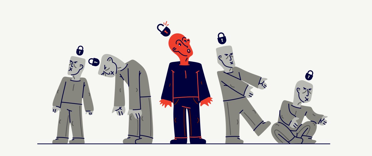 Matrix mind control and totalitarian society Vector Image