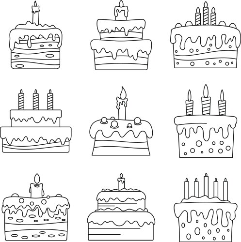 Cake Outline Vector Images (over 53,000)